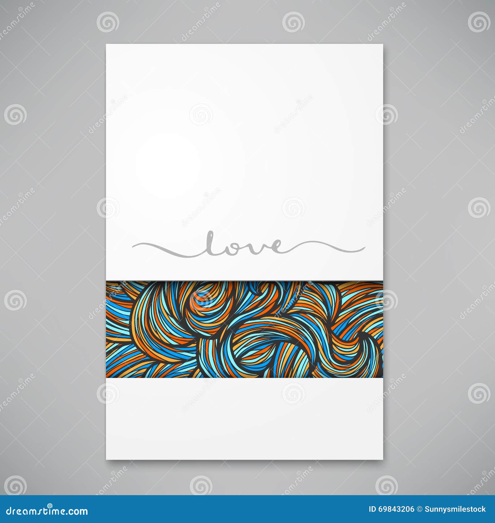 Beautiful card template stock vector. Illustration of engagement - 69843206