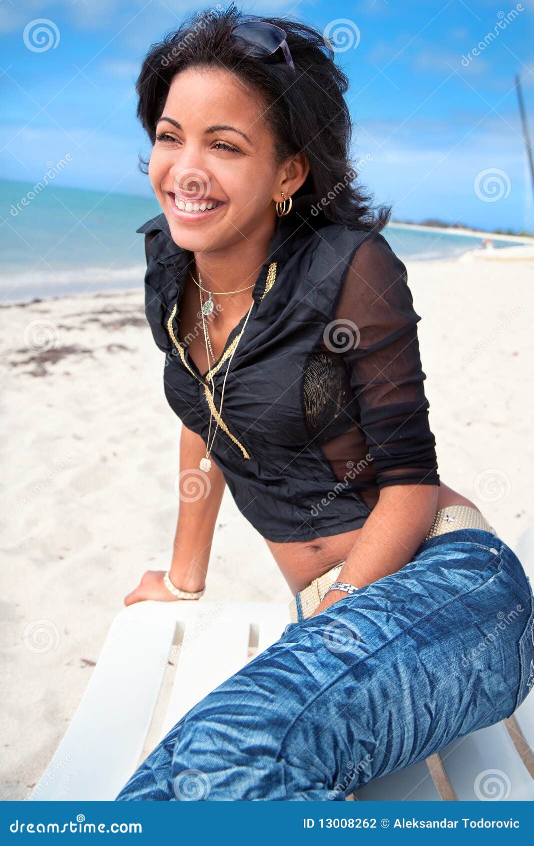 Beautiful Caribbean Brunette Stock Photo - Image of human, cuban: 13008262