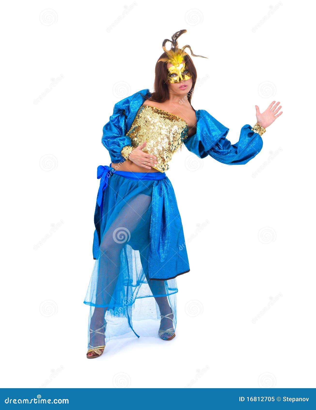 Beautiful Carnival Dancer in Mask Stock Image - Image of entertainment ...