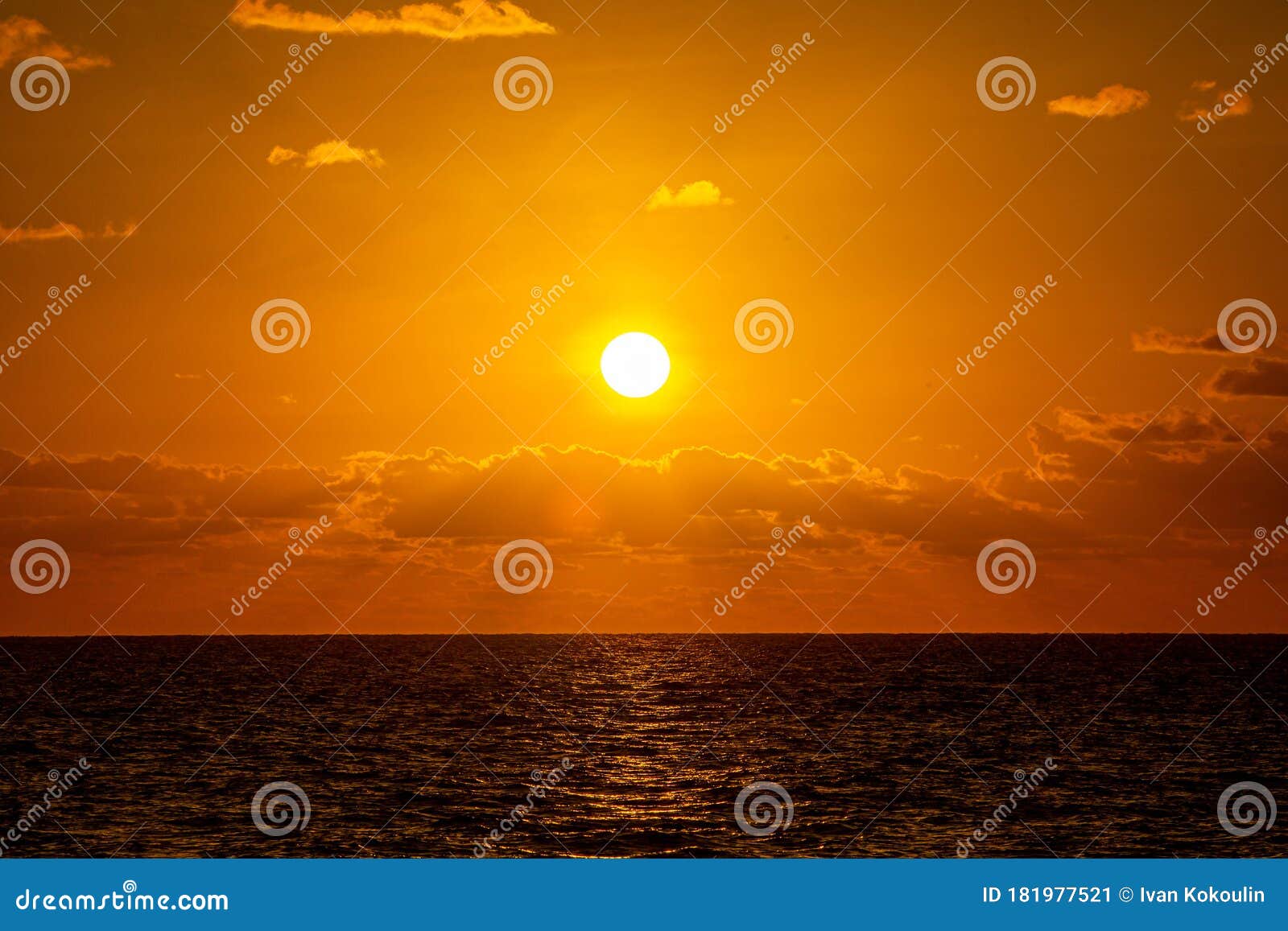 Beautiful Carribean Sunset at the Sea Side Stock Image - Image of blue ...