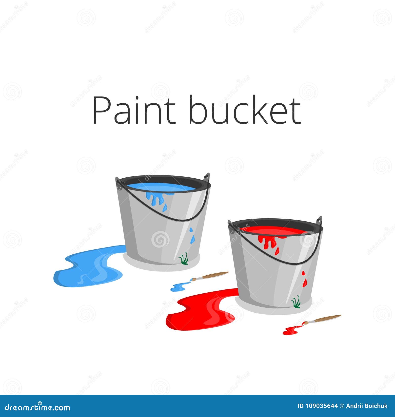Great cartoon Paint bucket stock illustration. Illustration of drink ...