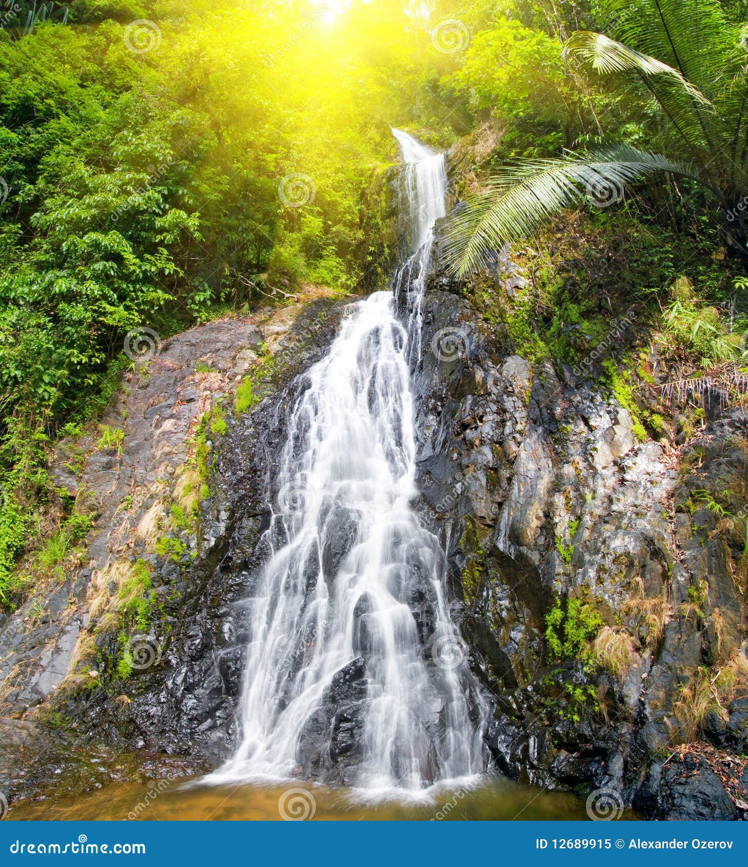 Beautiful Cascade Waterfall Stock Image - Image of happy, peaceful ...