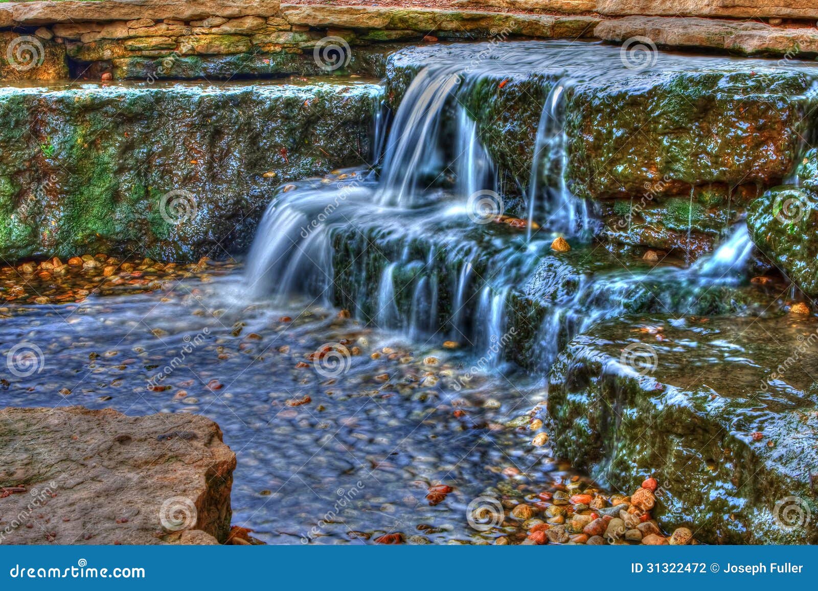 Beautiful Cascading Waterfall in High Dynamic Range Stock Photo - Image ...