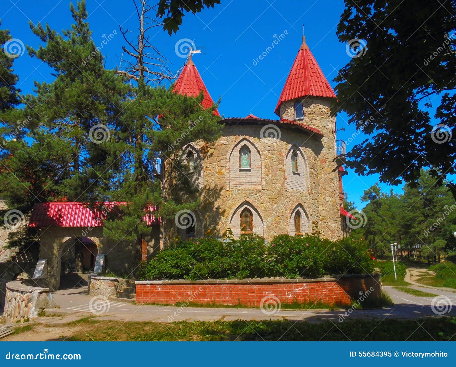 A Beautiful Castle with Towers Stock Image - Image of summer, sweet ...