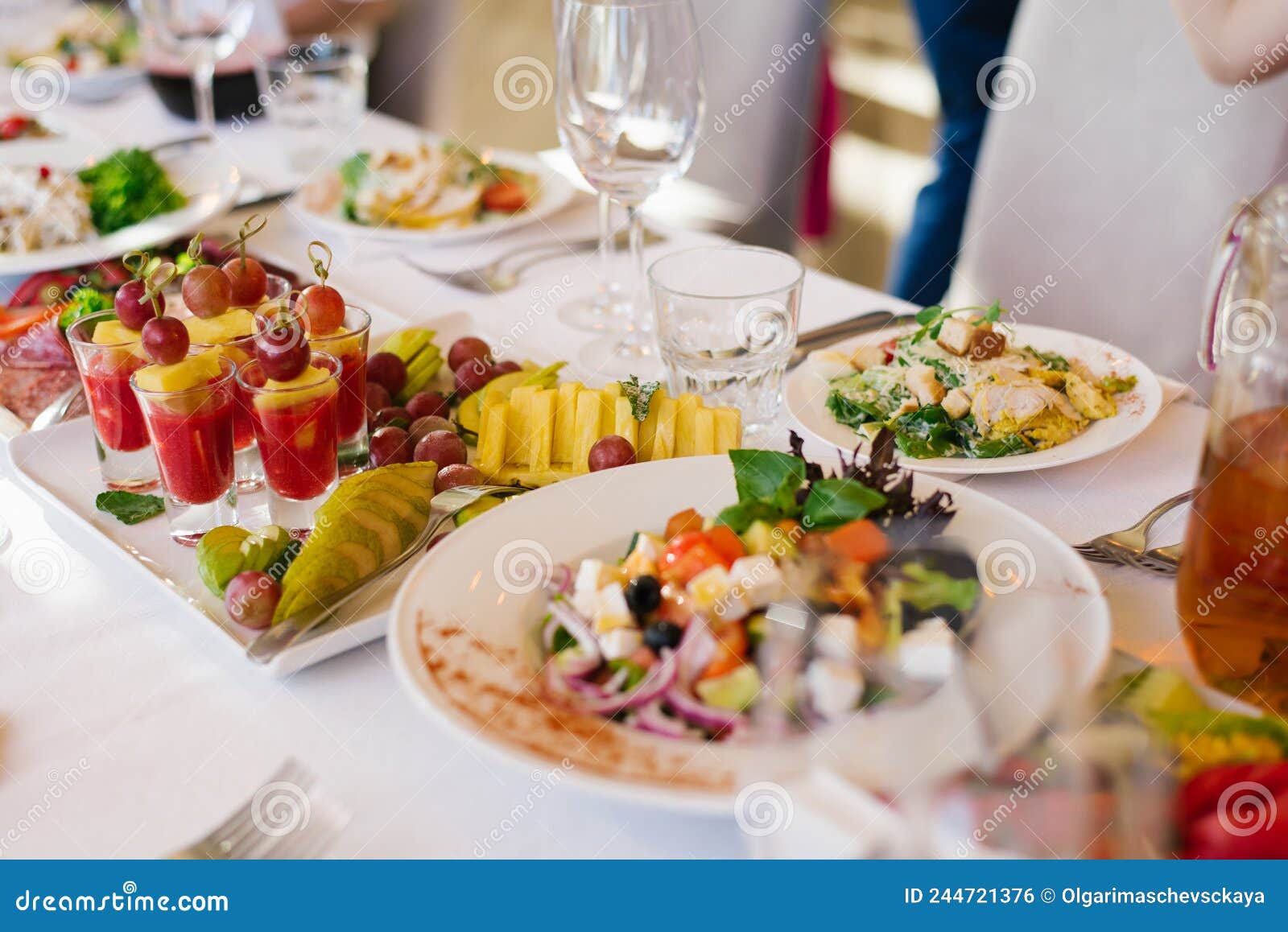 Beautiful Catering Banquet Buffet Table Stock Photo - Image of lunch ...