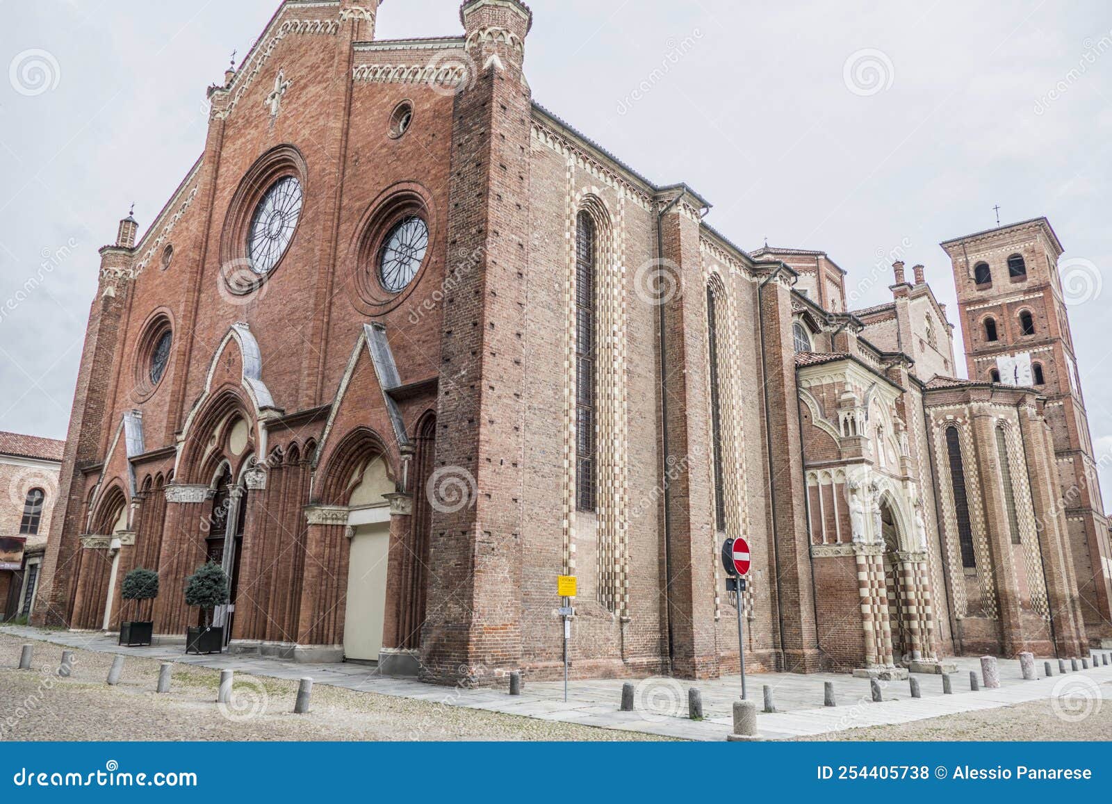 The Beautiful Cathedral of Asti in Piedmont Stock Photo - Image of ...