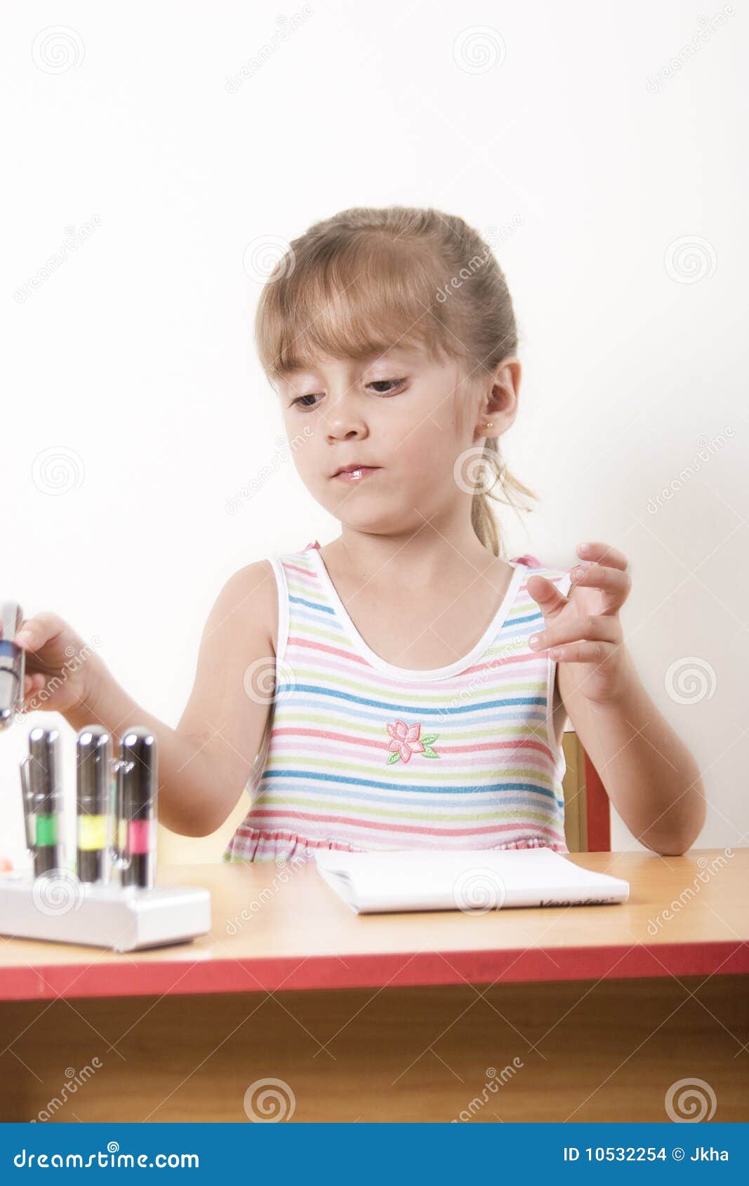 Beautiful Caucasian Girl Learning Stock Photo - Image of beauty, indoor ...