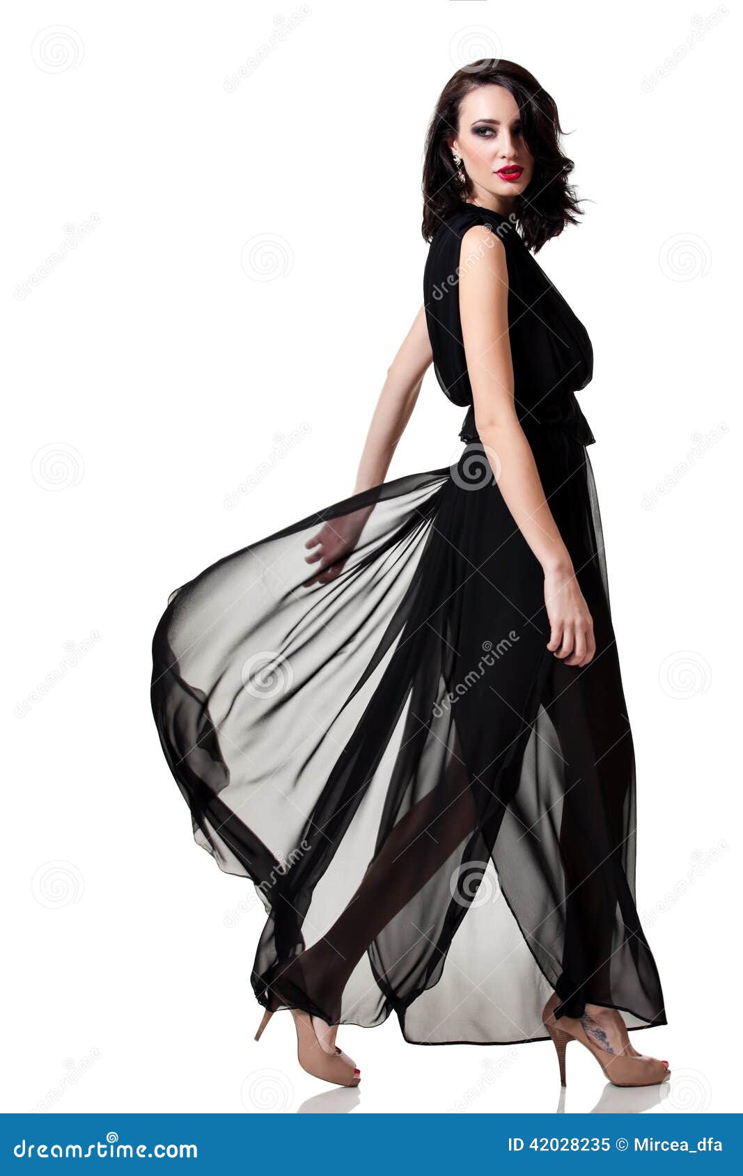 Beautiful Caucasian Woman Looking Back Over Her Shoulder Isolate Stock ... Beautiful Caucasian Woman Looking Back Over Her Shoulder Isolate Stock ...