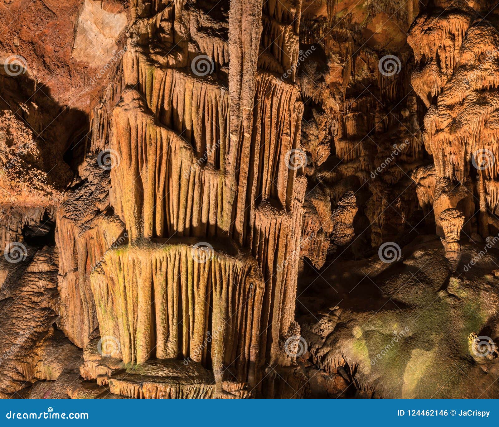 Beautiful Cave Formations with Stalagmites and Stalactites Deep Stock ...