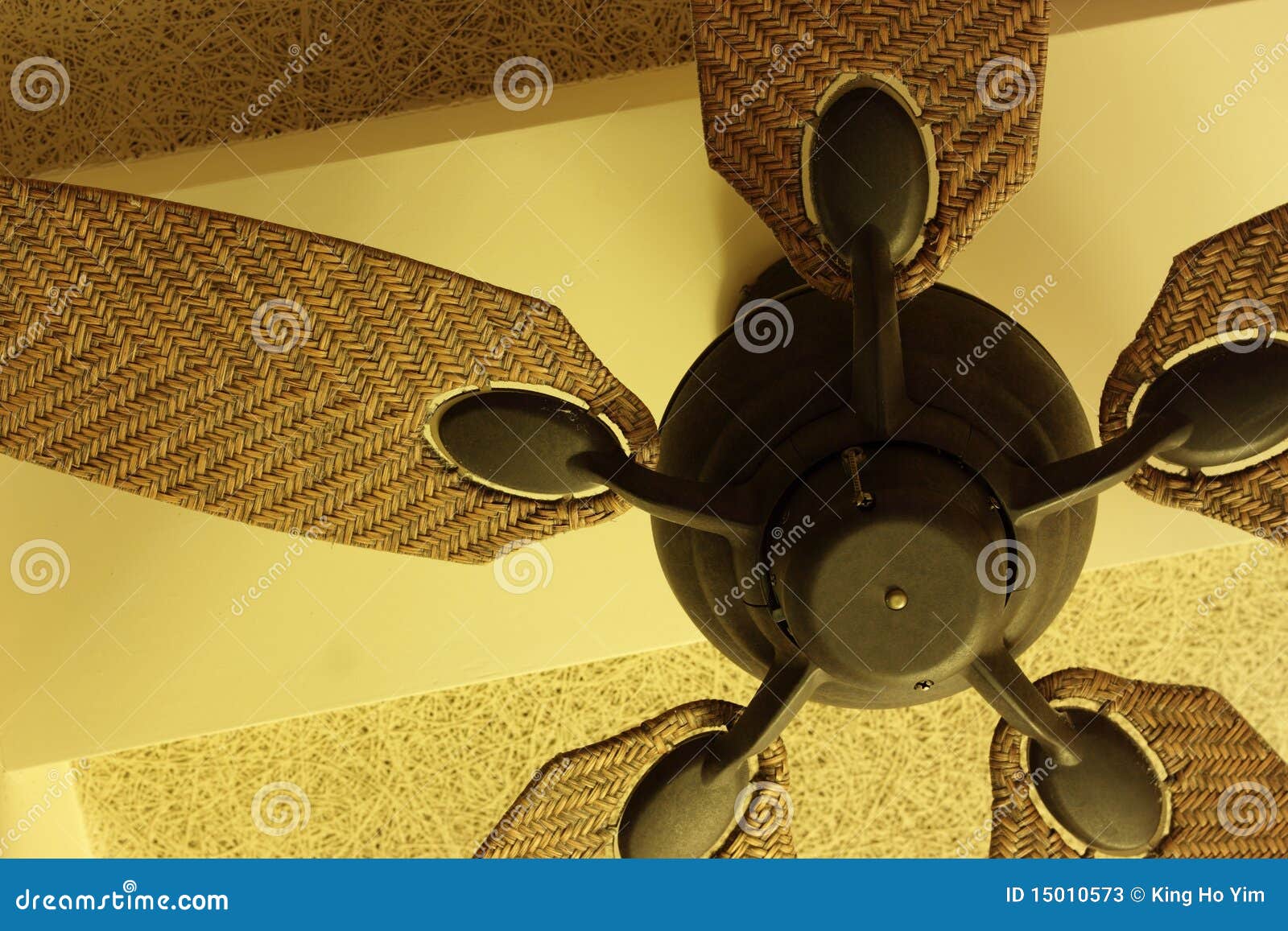 A beautiful ceiling fan stock image. Image of cool, hotel - 15010573