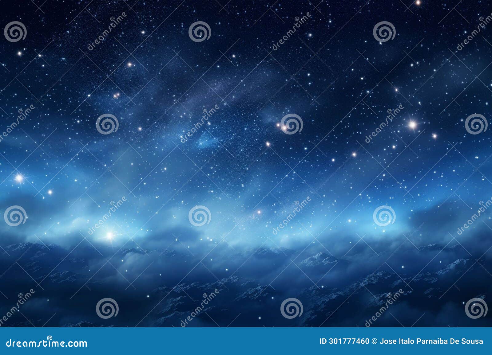Beautiful Celestial Background with a Glowing Stock Illustration ...