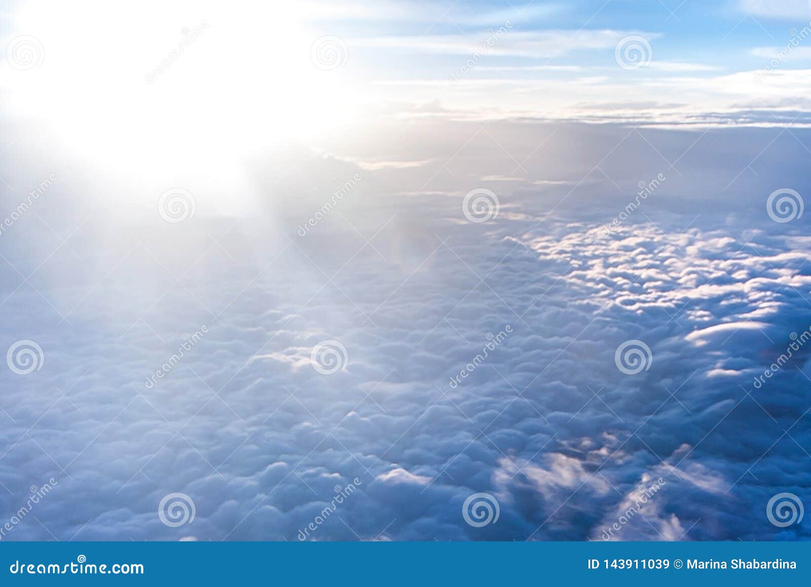 Beautiful Celestial Landscape with Thick Light Clouds Stock Image ...