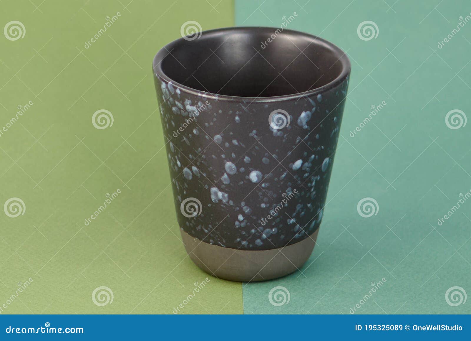 Beautiful Ceramic Colourful Cup Mug. Glass Model on Stylish Background ...