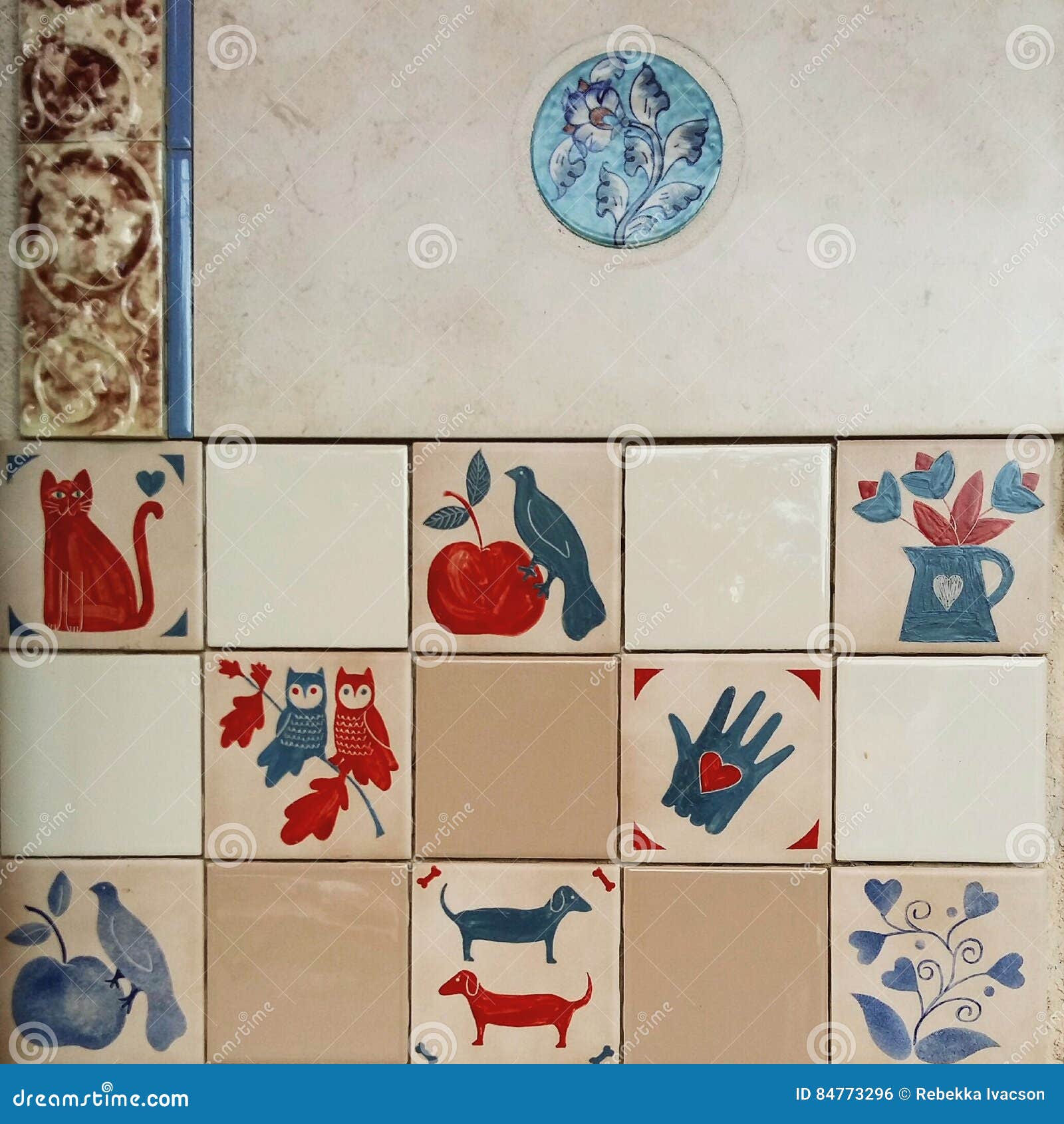 Beautiful ceramic tiles stock photo. Image of abstract - 84773296