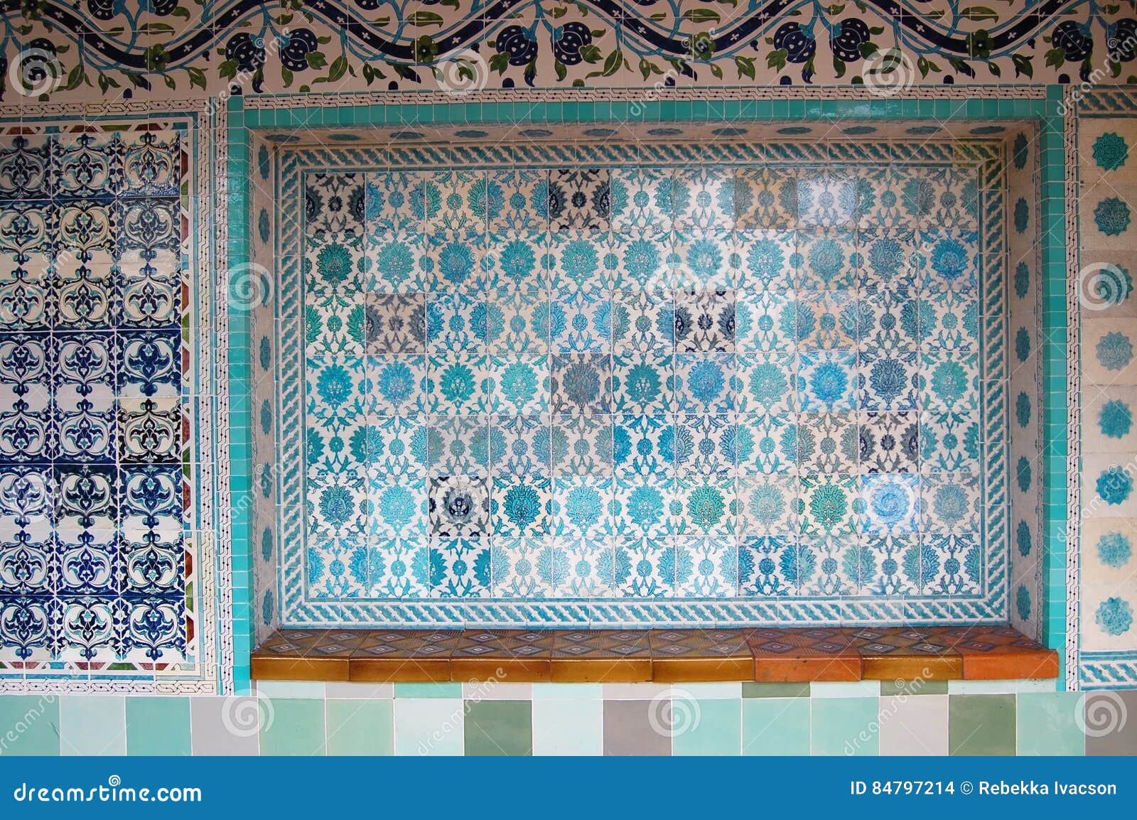 Beautiful ceramic tiles stock photo. Image of element - 84797214