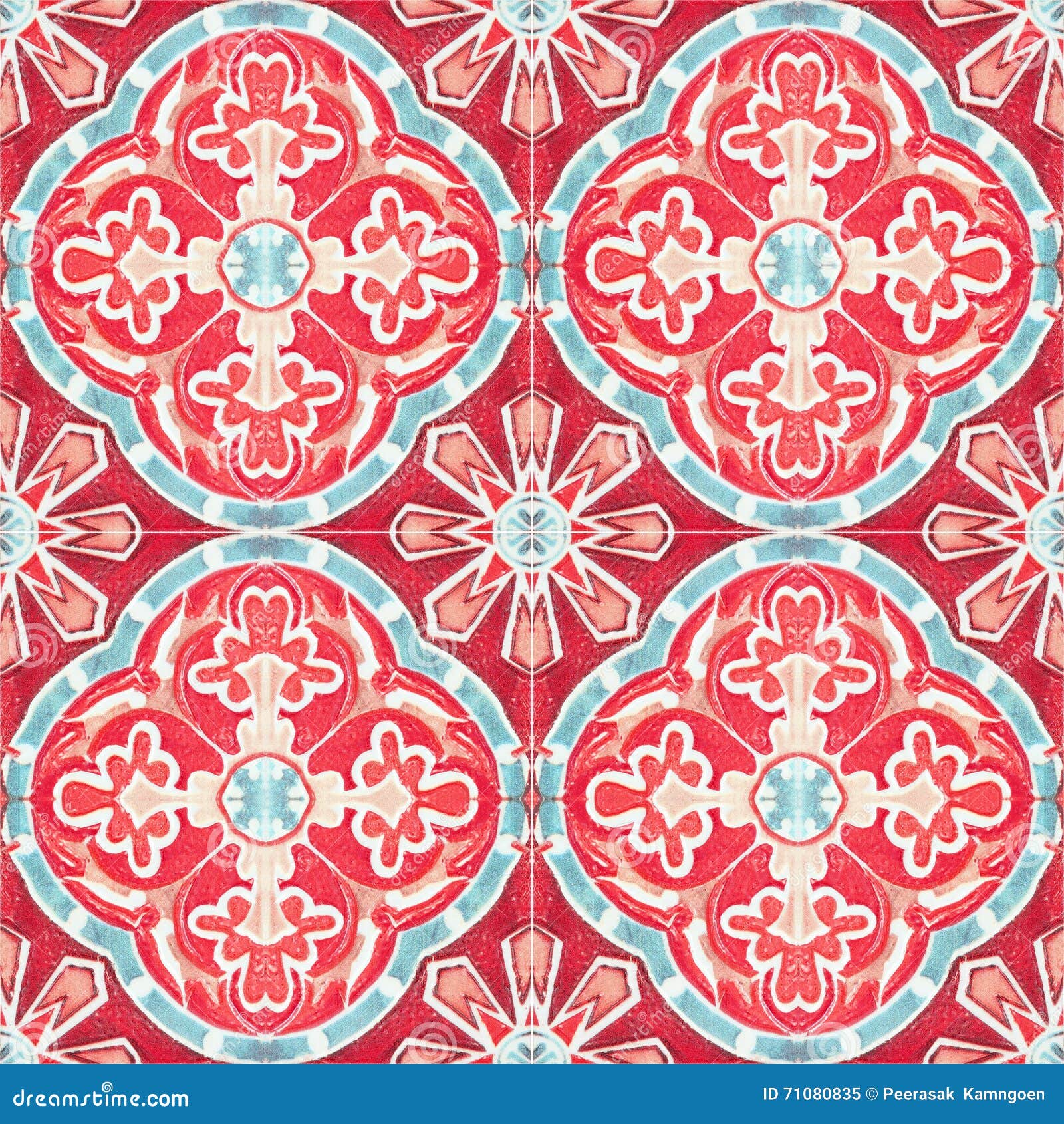 Beautiful Ceramic Tiles Pattern in the Park Public Stock Image - Image ...