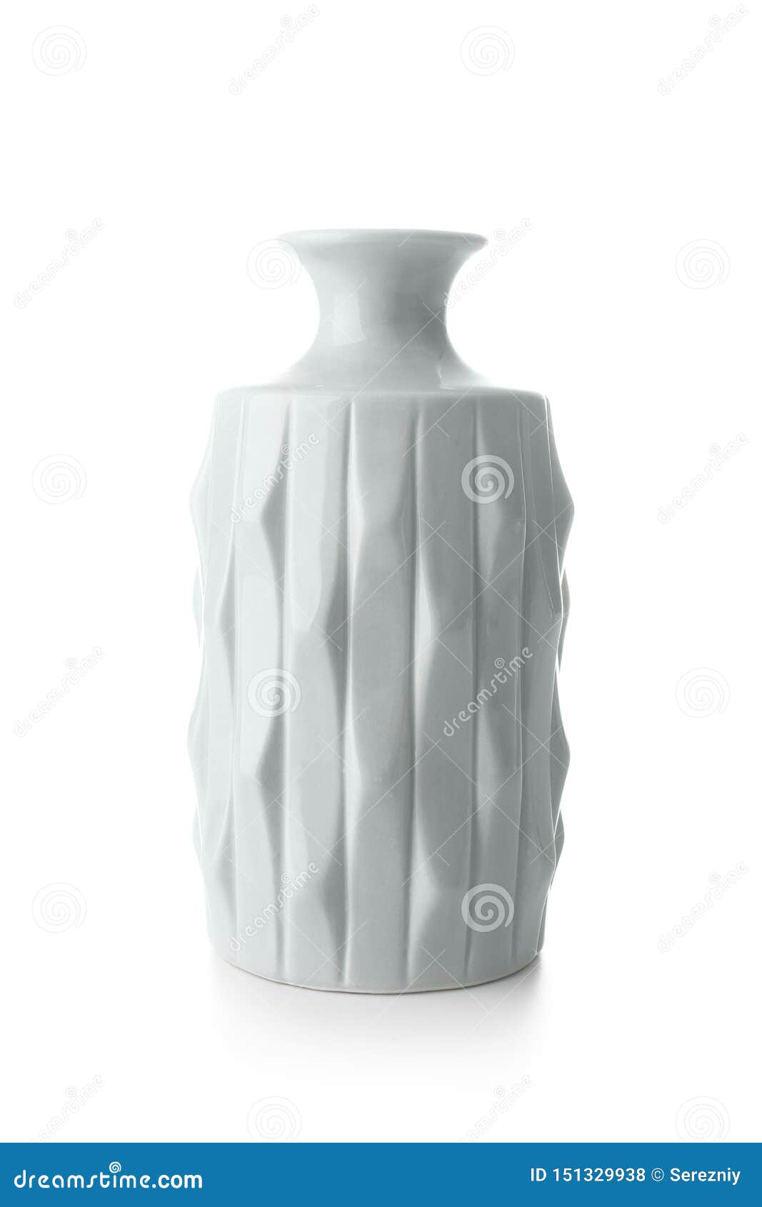 Beautiful Ceramic Vase on White Background Stock Photo - Image of ...