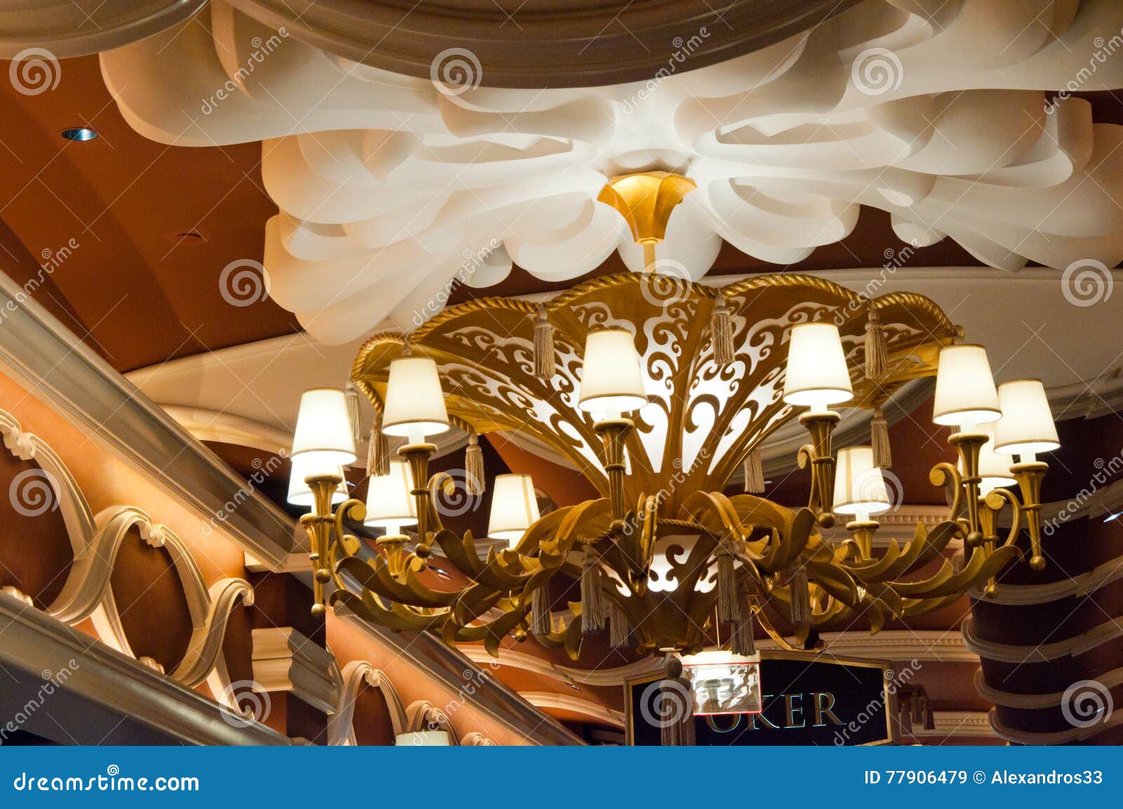 Beautiful chandelier stock image. Image of lighting, elegance - 77906479