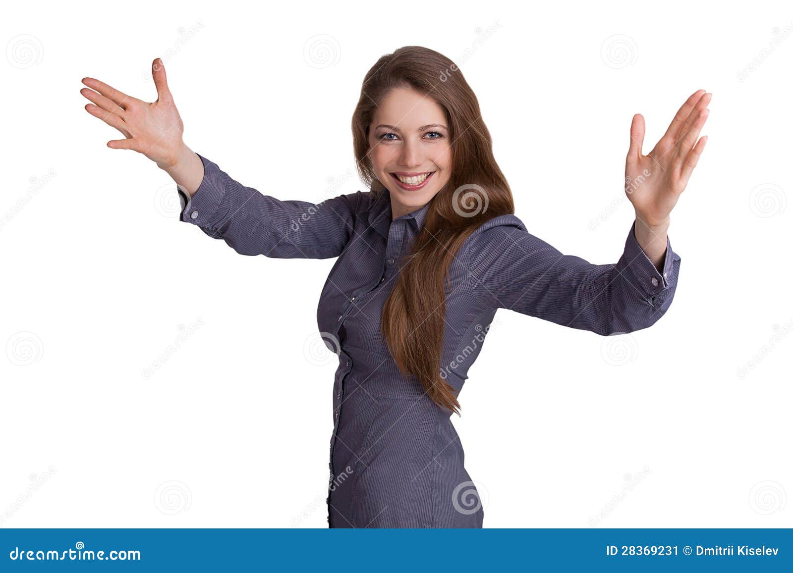 Beautiful Cheerful Optimistic Girl Stock Image - Image of gain, elation ...