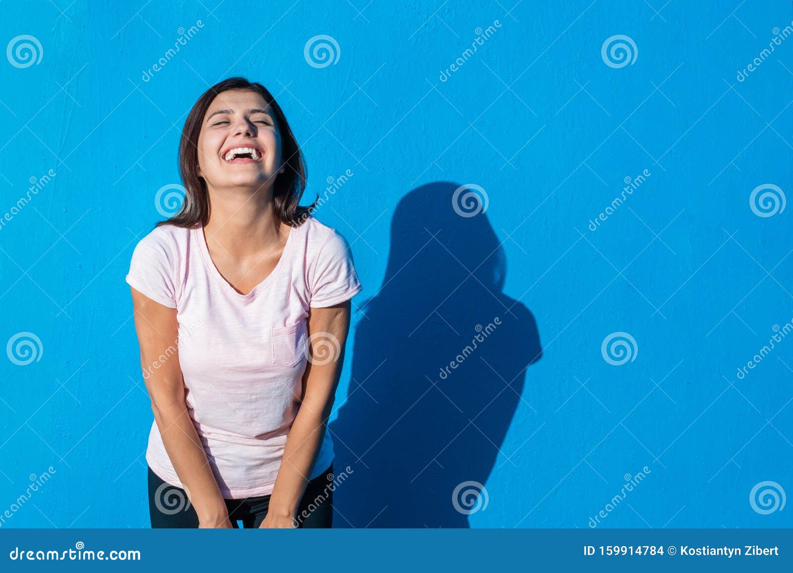 Beautiful Cheerful Young Girl Wearing Casual Clothes Standing Isolated
