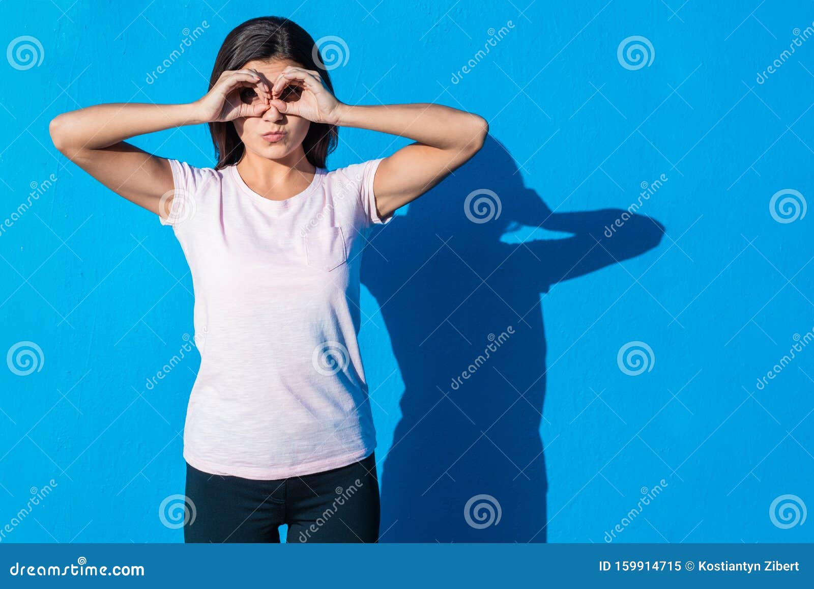 Beautiful Cheerful Young Girl Wearing Casual Clothes Standing Isolated