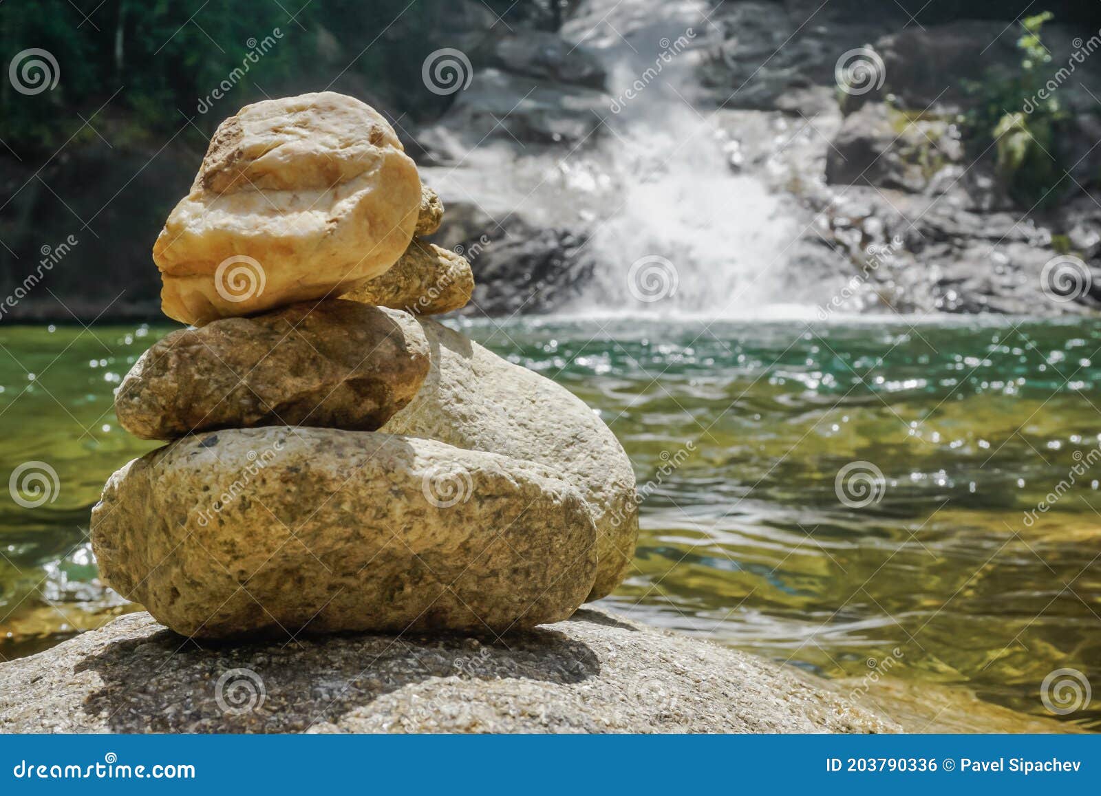 Beautiful Chemerong Waterfall in the Jungle in Malaysia Stock Photo ...