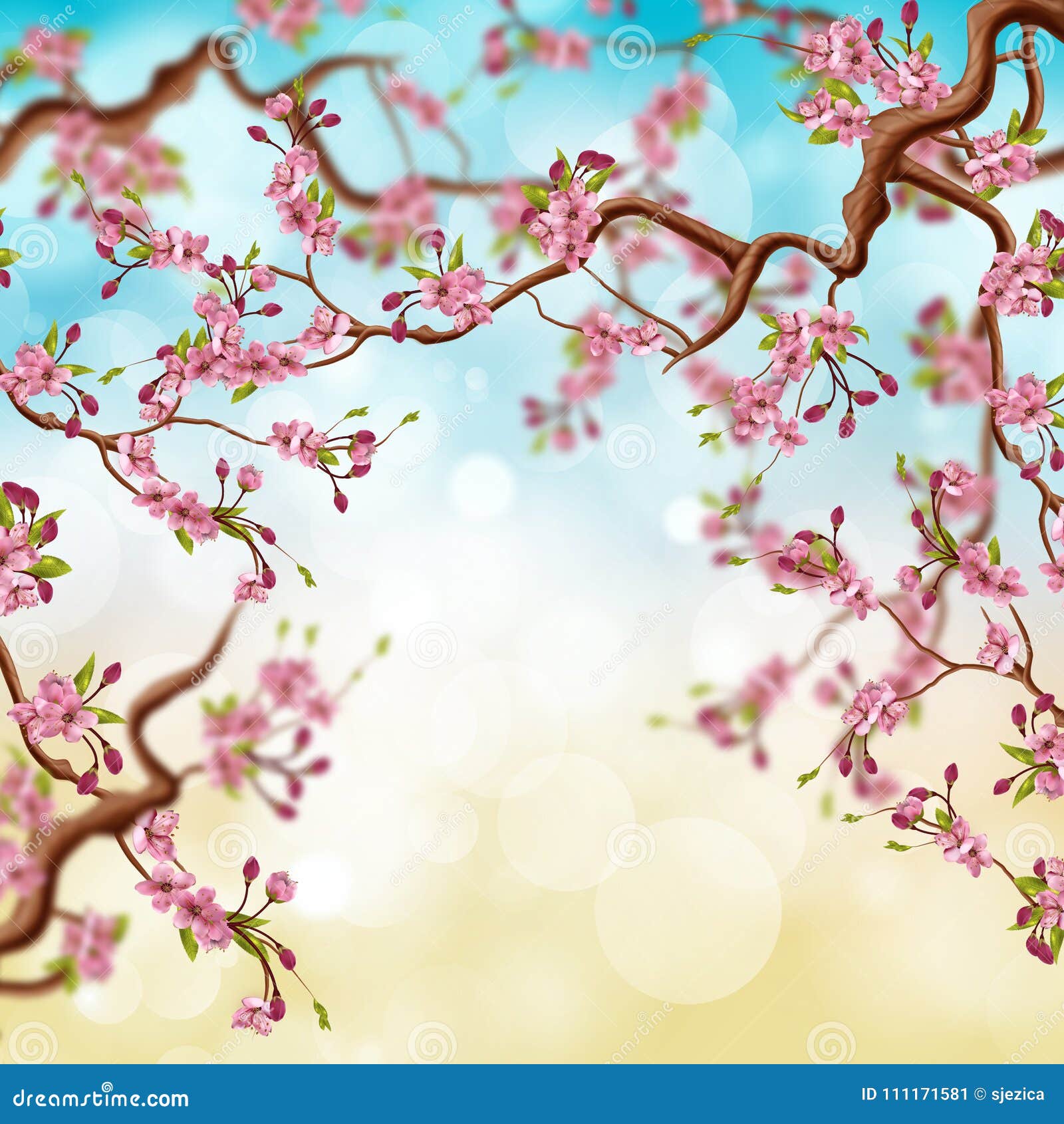 Beautiful Cherry Blossom Royalty-Free Stock Image | CartoonDealer.com ...
