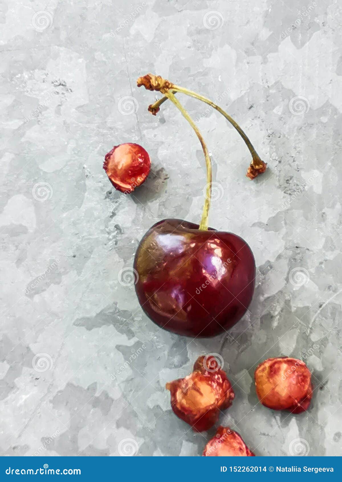 Beautiful Cherry on the Table and on the Saucer. Cherries and Cherry ...