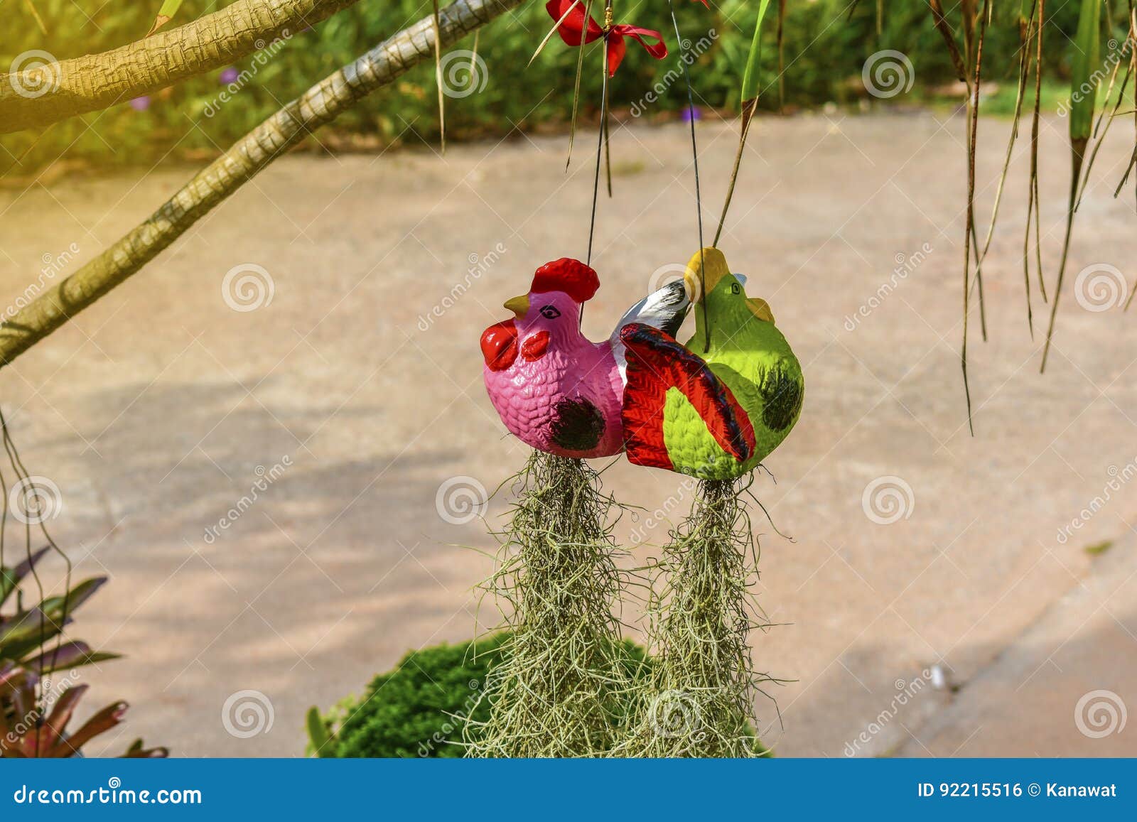 Beautiful Chicken Dolls Hanging Decorative Tree Stock Photo - Image of ...