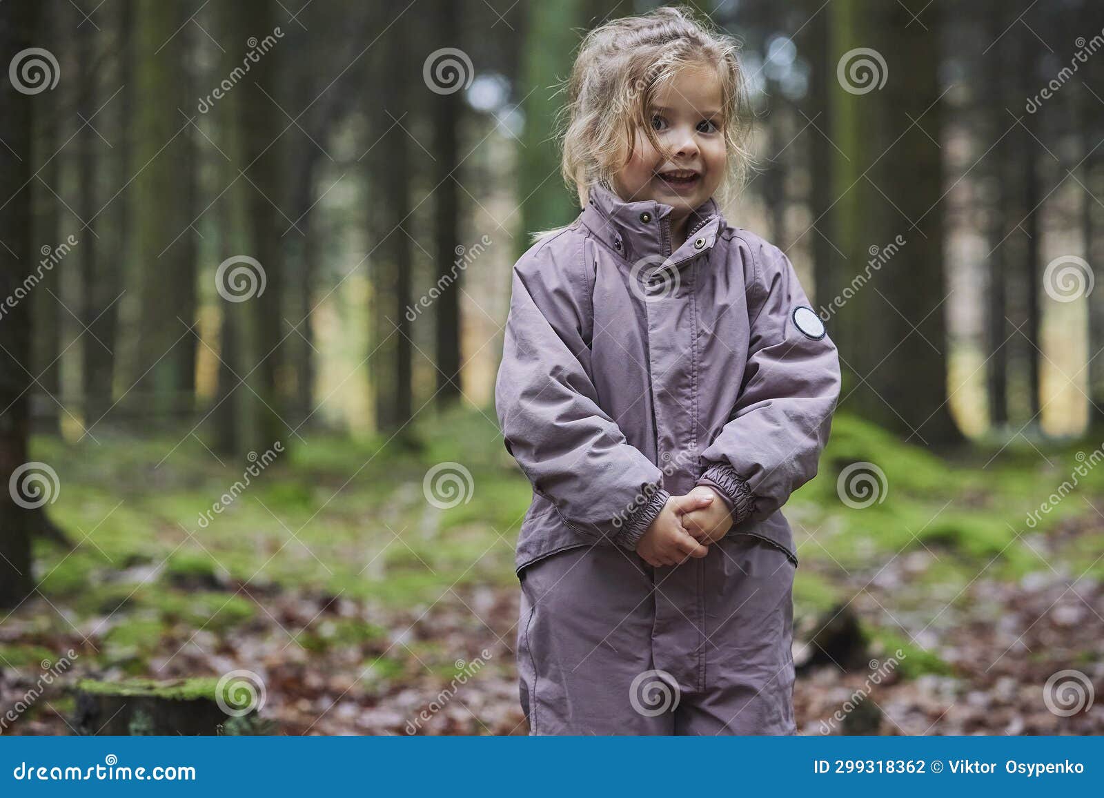 Beautiful Child in the Forest in Denmark Stock Photo - Image of ...