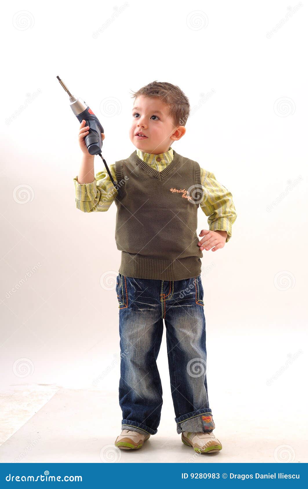 Beautiful Child Presenting and Offering Tools Stock Image - Image of ...