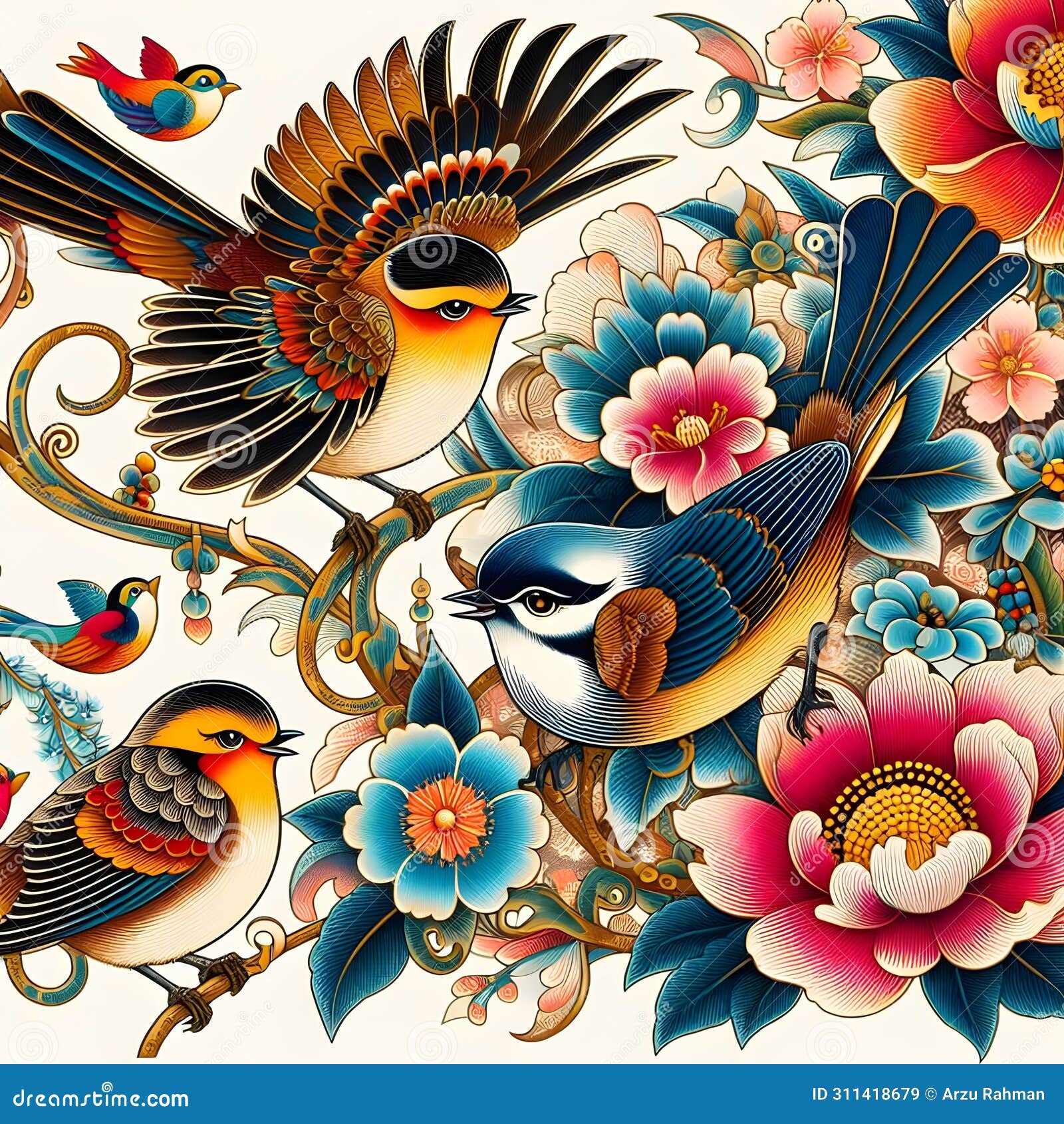 Chinese Bird Drawing Stock Photography | CartoonDealer.com #21969884