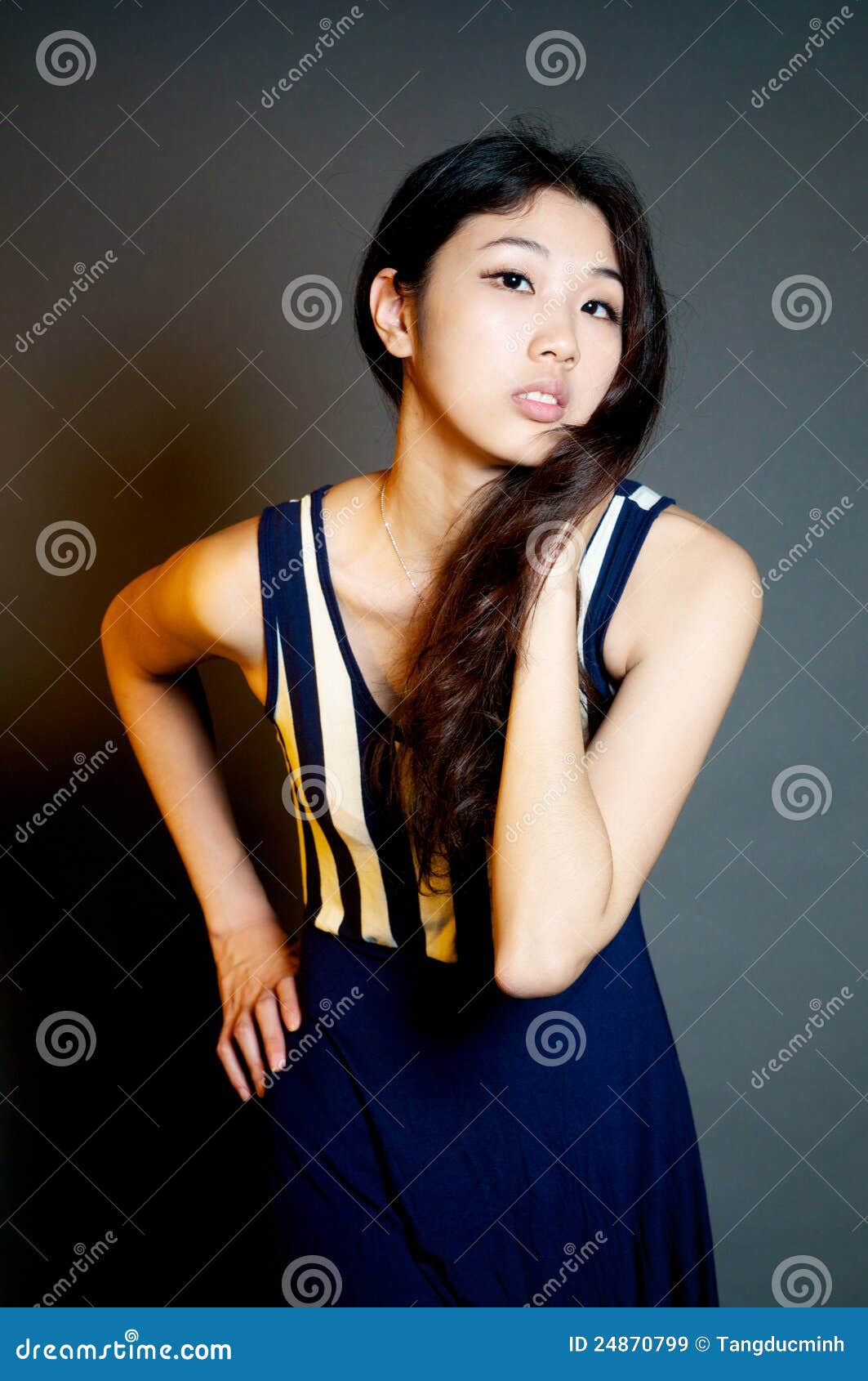 Beautiful Chinese model stock image. Image of glamor - 24870799