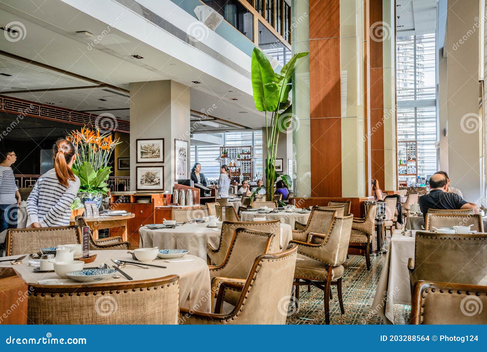 A Beautiful Chinese Restaurant with Beautiful Table Setting and and ...