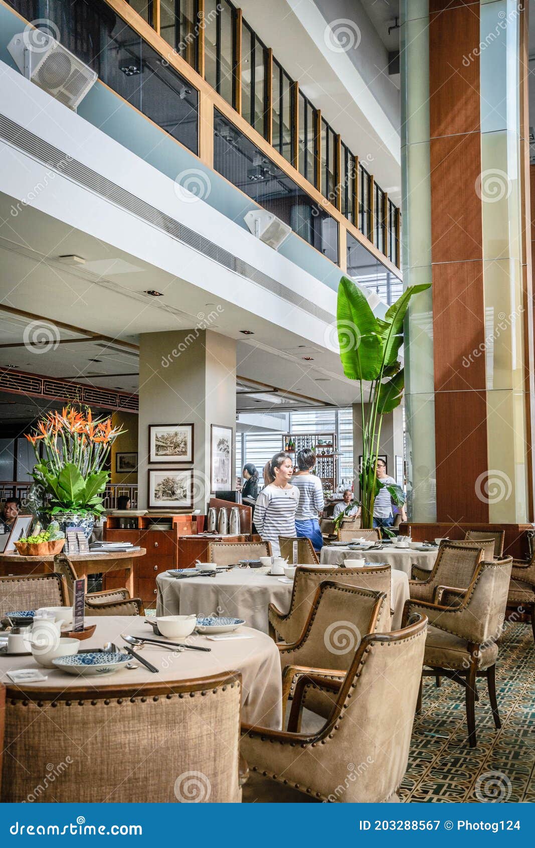 A Beautiful Chinese Restaurant with Beautiful Table Setting and and ...