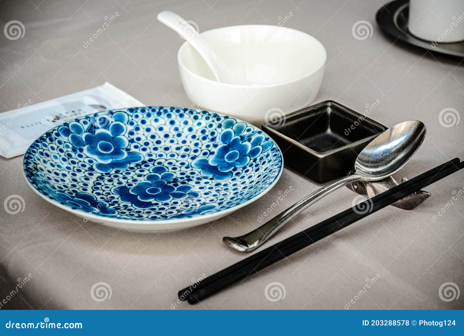 A Beautiful Chinese Restaurant with Beautiful Table Setting and and ...