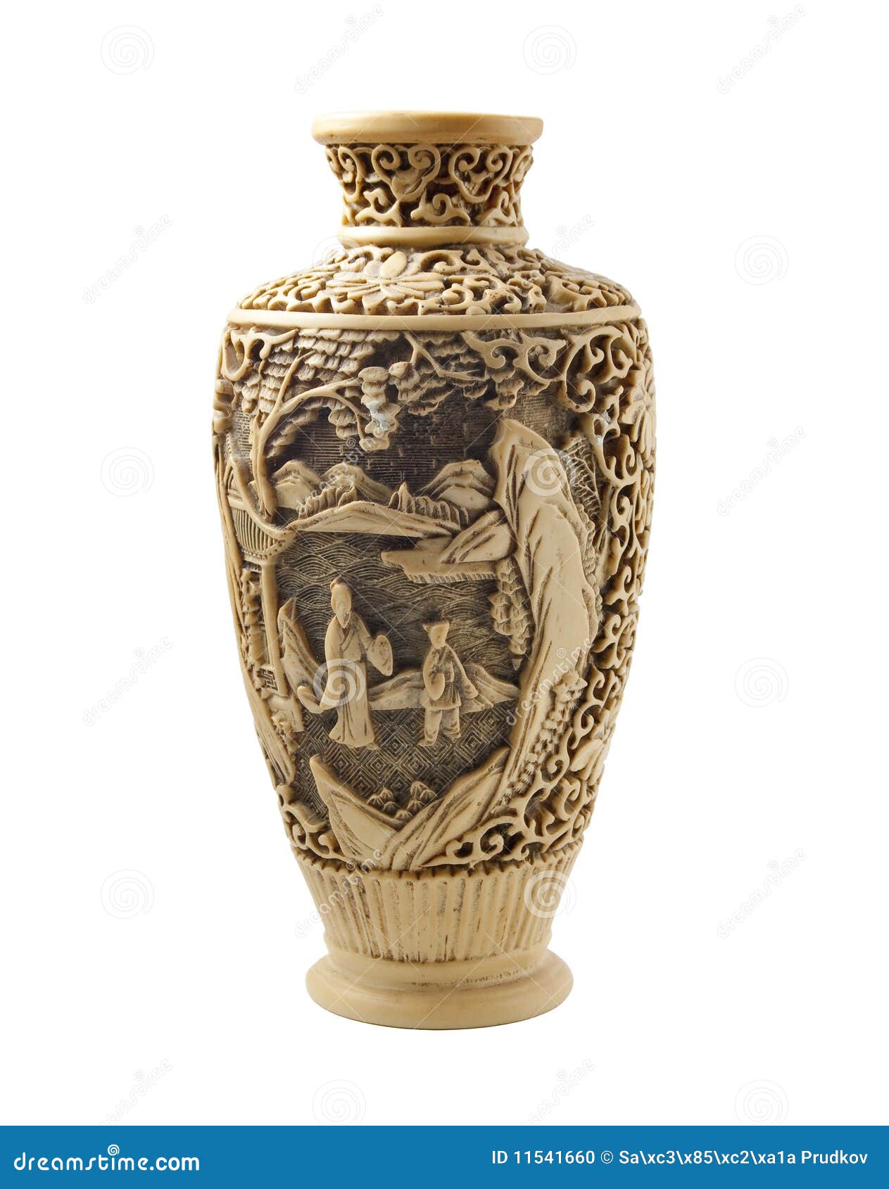 Beautiful Chinese Vase Made of Ivory Stock Photo - Image of masterpiece ...