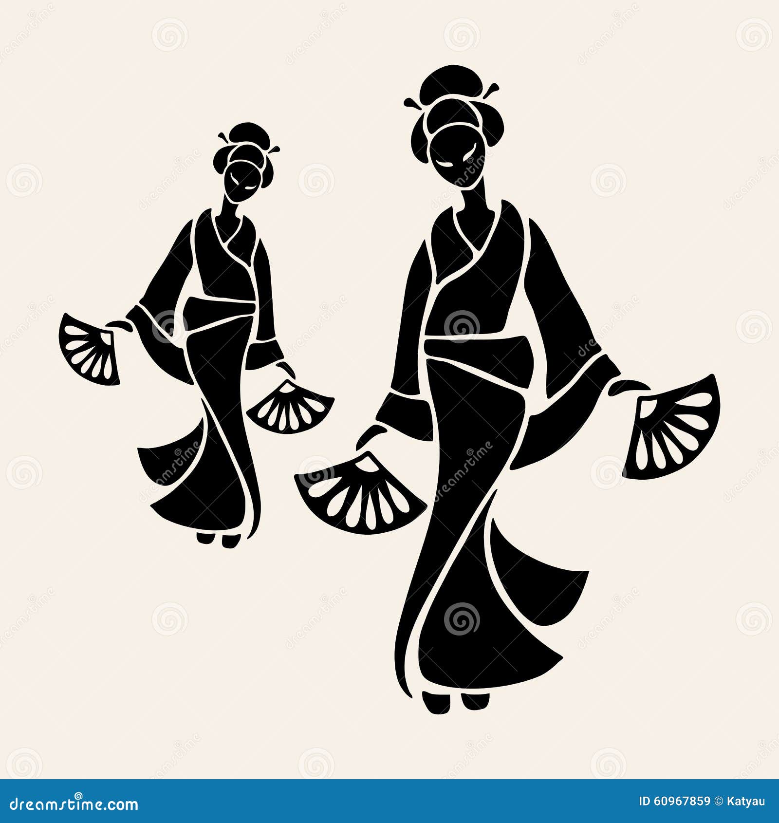 Beautiful Chinese Women stock vector. Illustration of collection - 60967859
