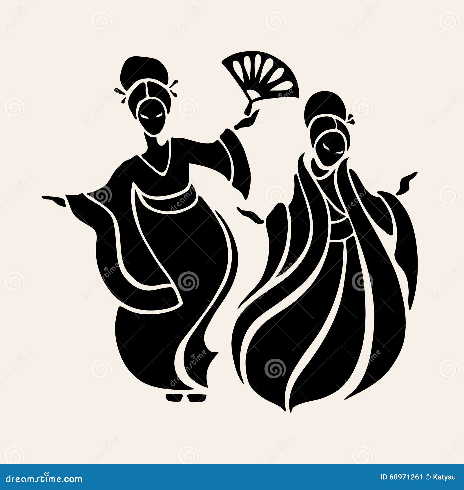 Beautiful Chinese Women stock vector. Illustration of face - 60971261