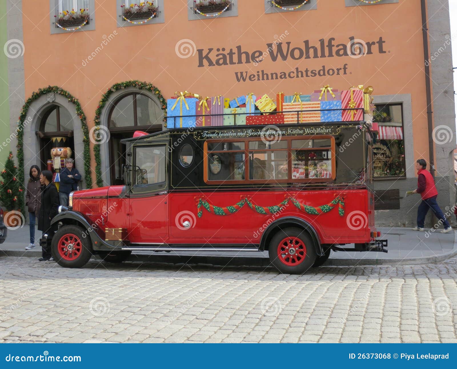 Beautiful Christmas Bus editorial stock photo. Image of unique - 26373068