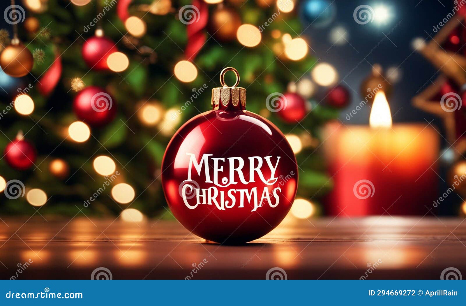 Beautiful Christmas card stock photo. Image of ribbon - 294669272