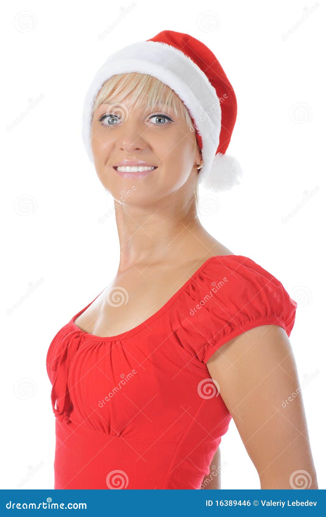 Beautiful christmas girl. stock photo. Image of costume - 16389446