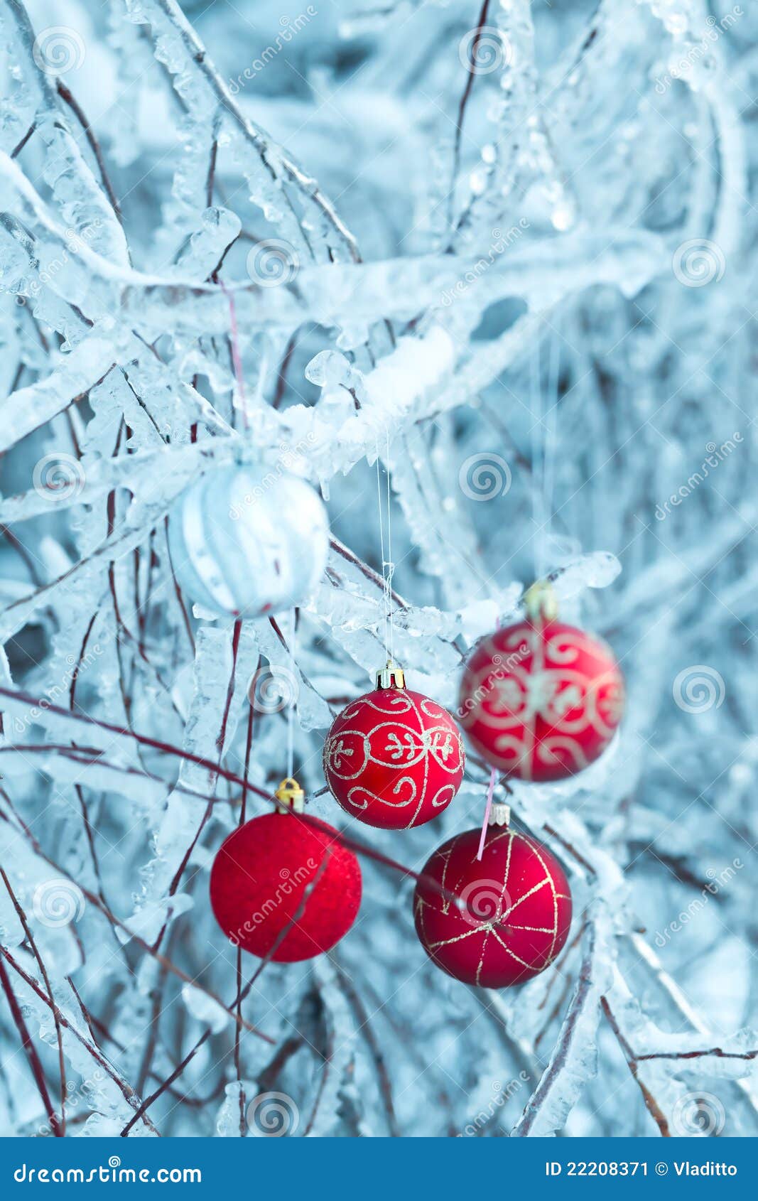 Beautiful Christmas Red Balls Stock Image - Image of holiday ...