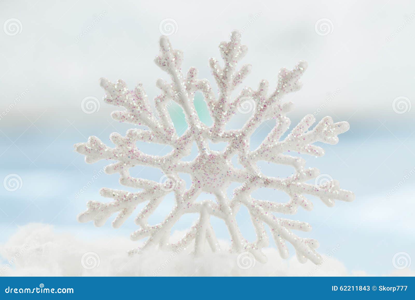 Beautiful Christmas Snowflake in Snow Stock Image - Image of shiny ...