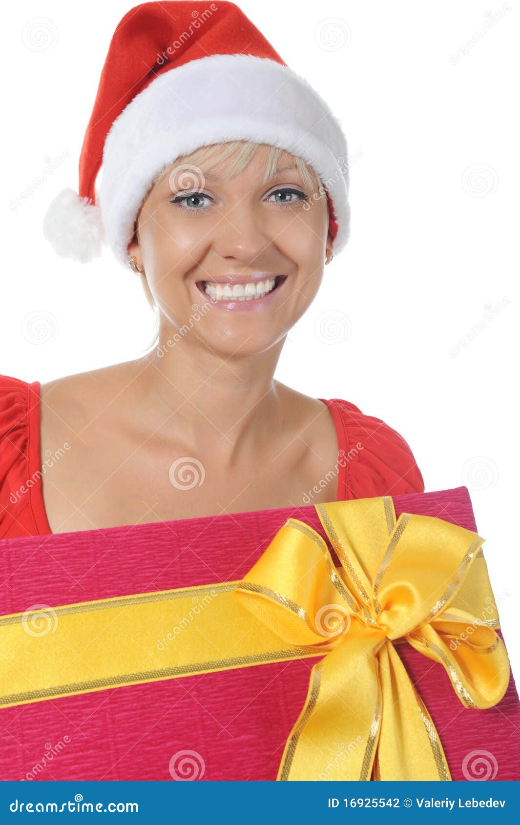 Beautiful christmas woman. stock photo. Image of fancy - 16925542