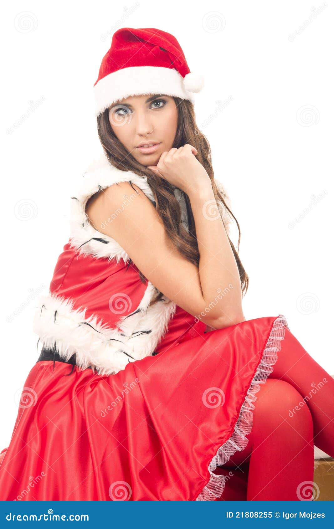 Beautiful christmas woman stock image. Image of beautiful - 21808255