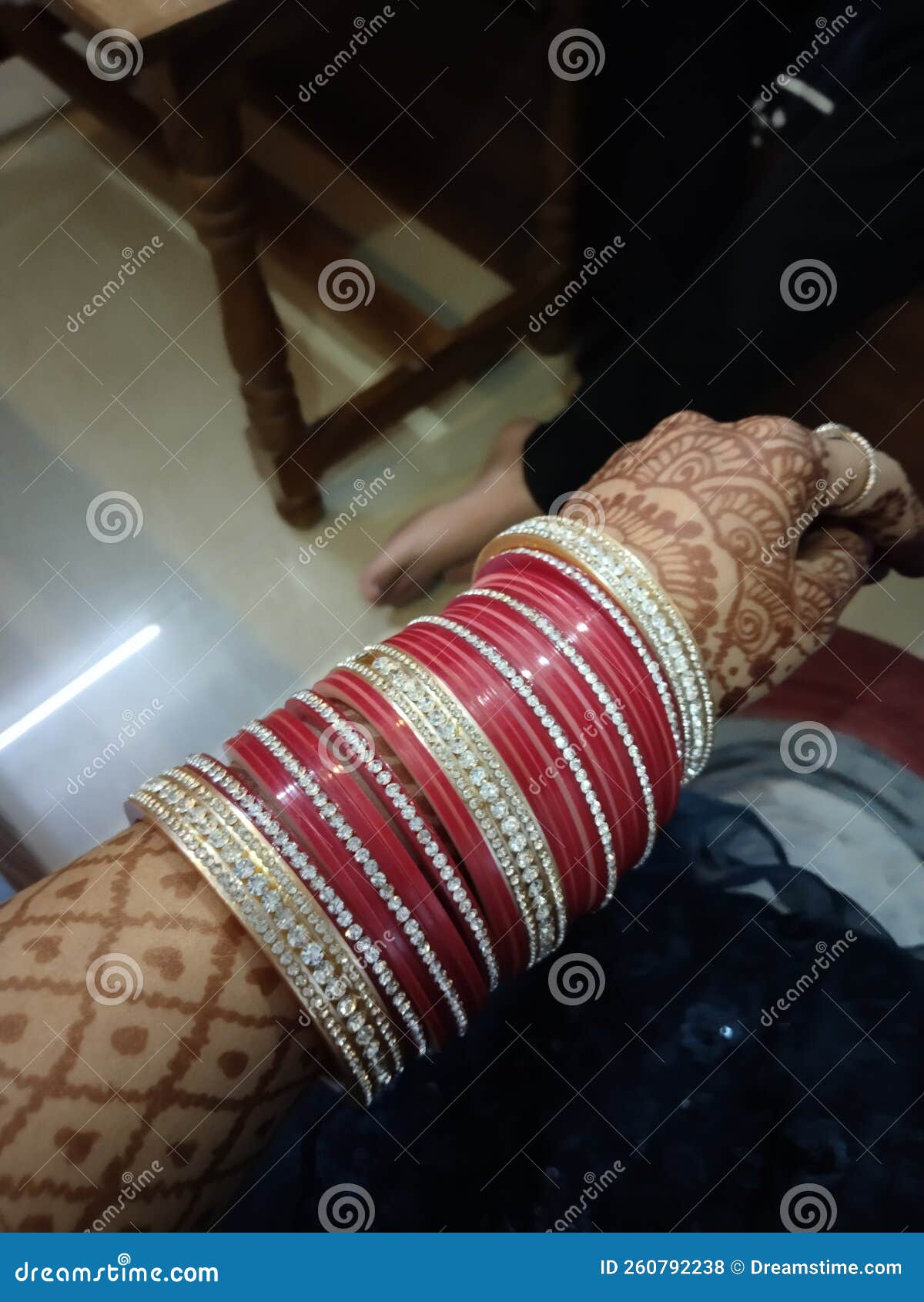 Beautiful Chuda with Mehandi Design Stock Photo - Image of beautiful ...