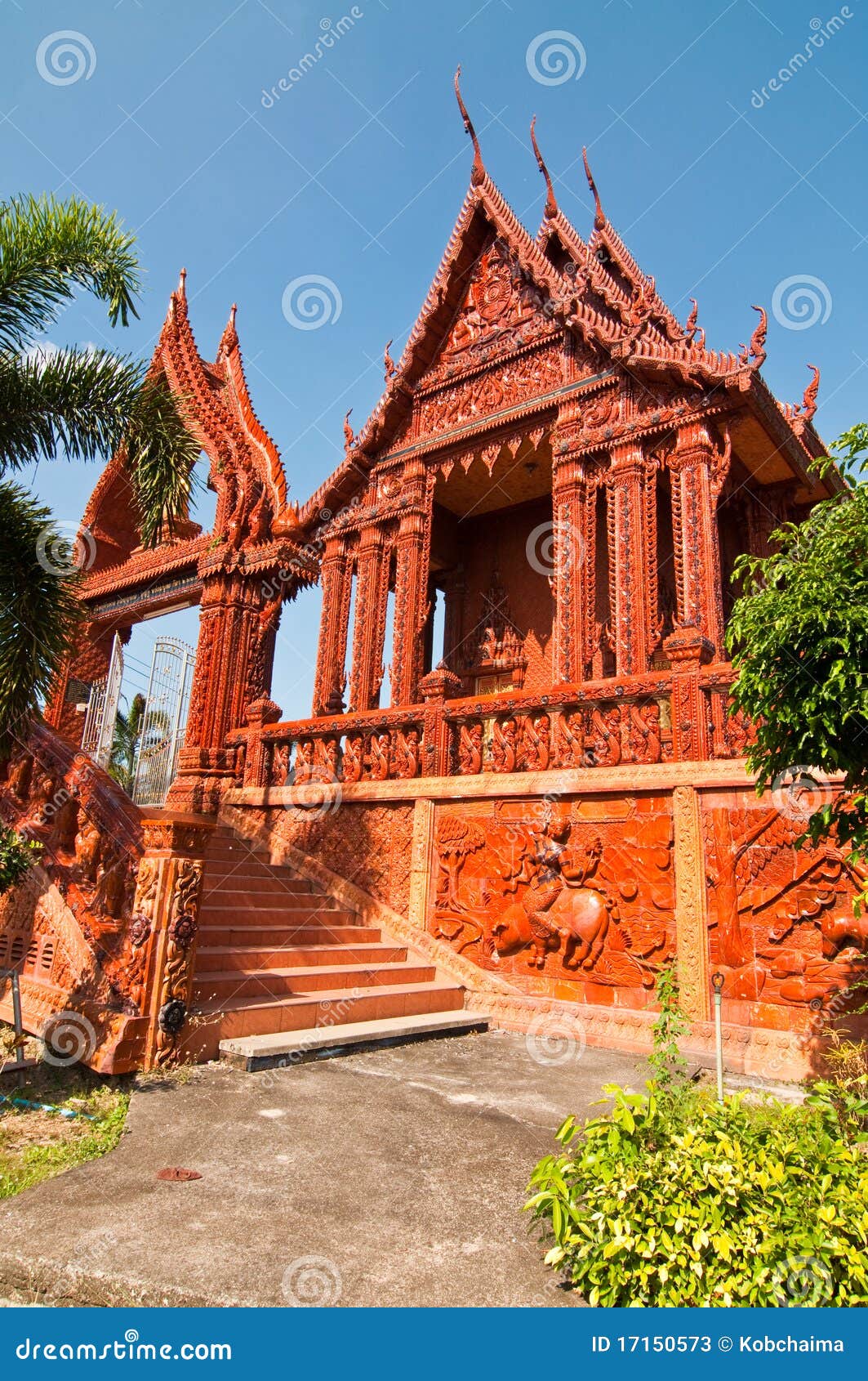 Beautiful Church Decorated from Terra-cotta Stock Image - Image of blue ...