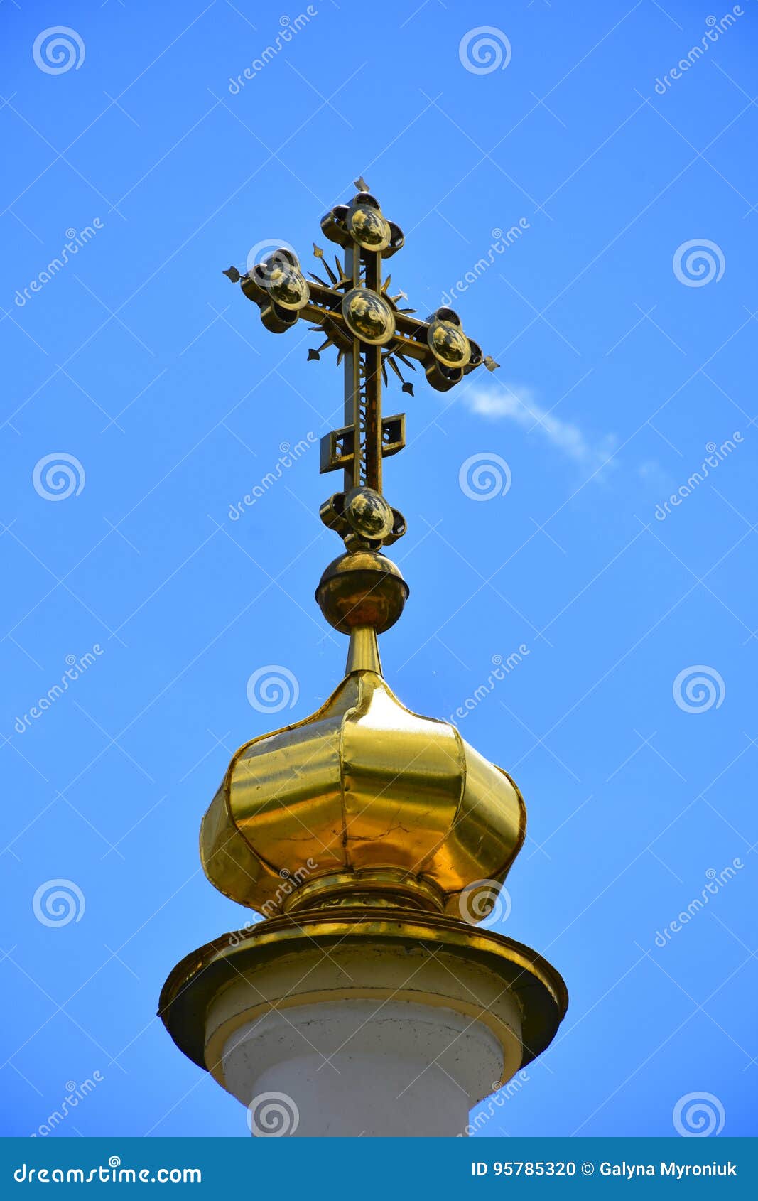 Beautiful Church of a Dome Cross Stock Photo - Image of horizon, ludi ...