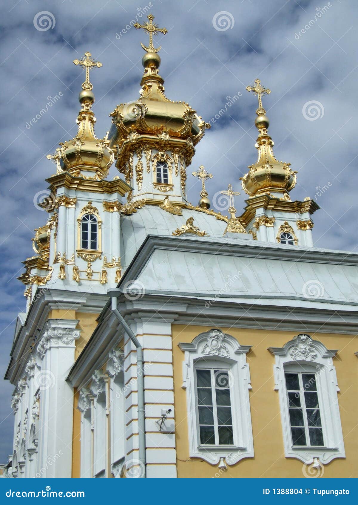 Beautiful Church with Golden Domes Stock Photo - Image of golden ...